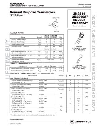 2 n2222a motorola | PDF | Physics | Science