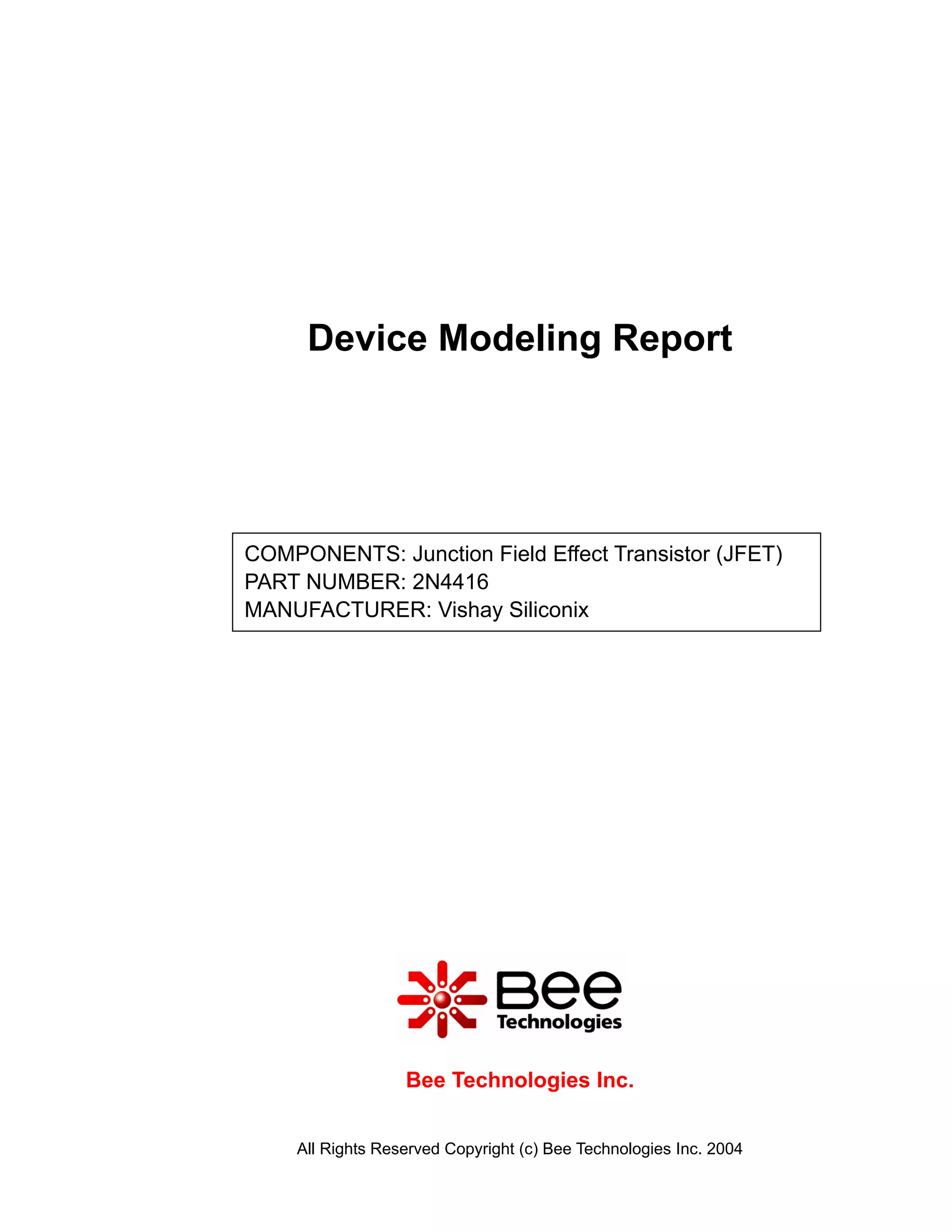 2N4416 LTspice Model (Free SPICE Model) | PDF