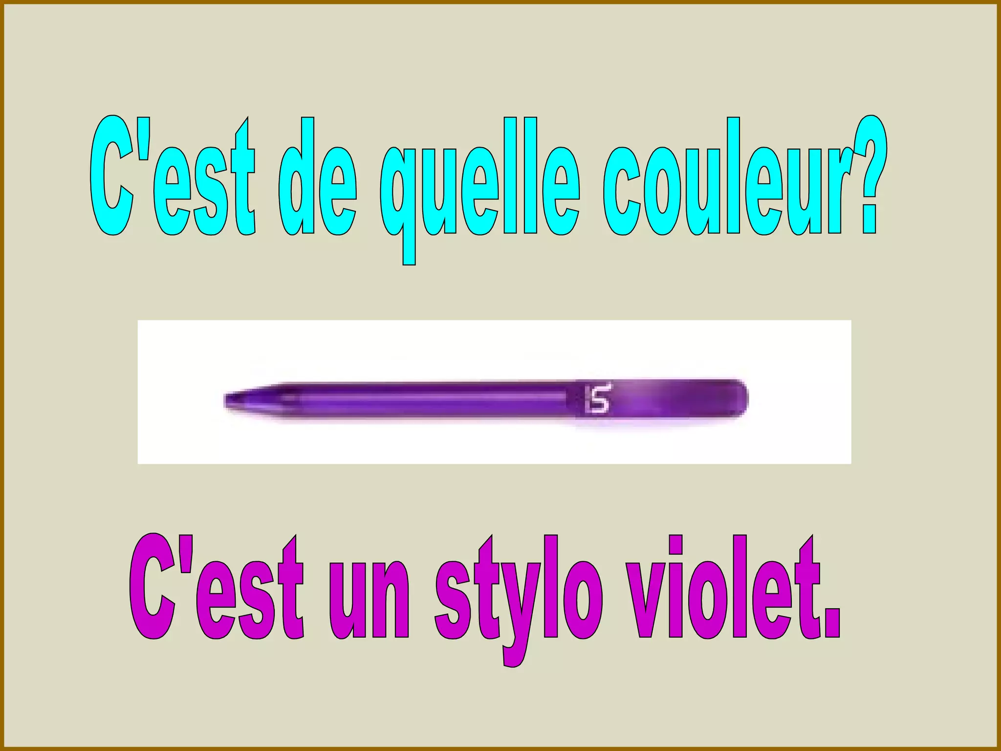 Les Couleurs | PPT