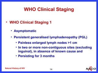 2 natural history of hiv and who clinical staging naco lac m | PPT