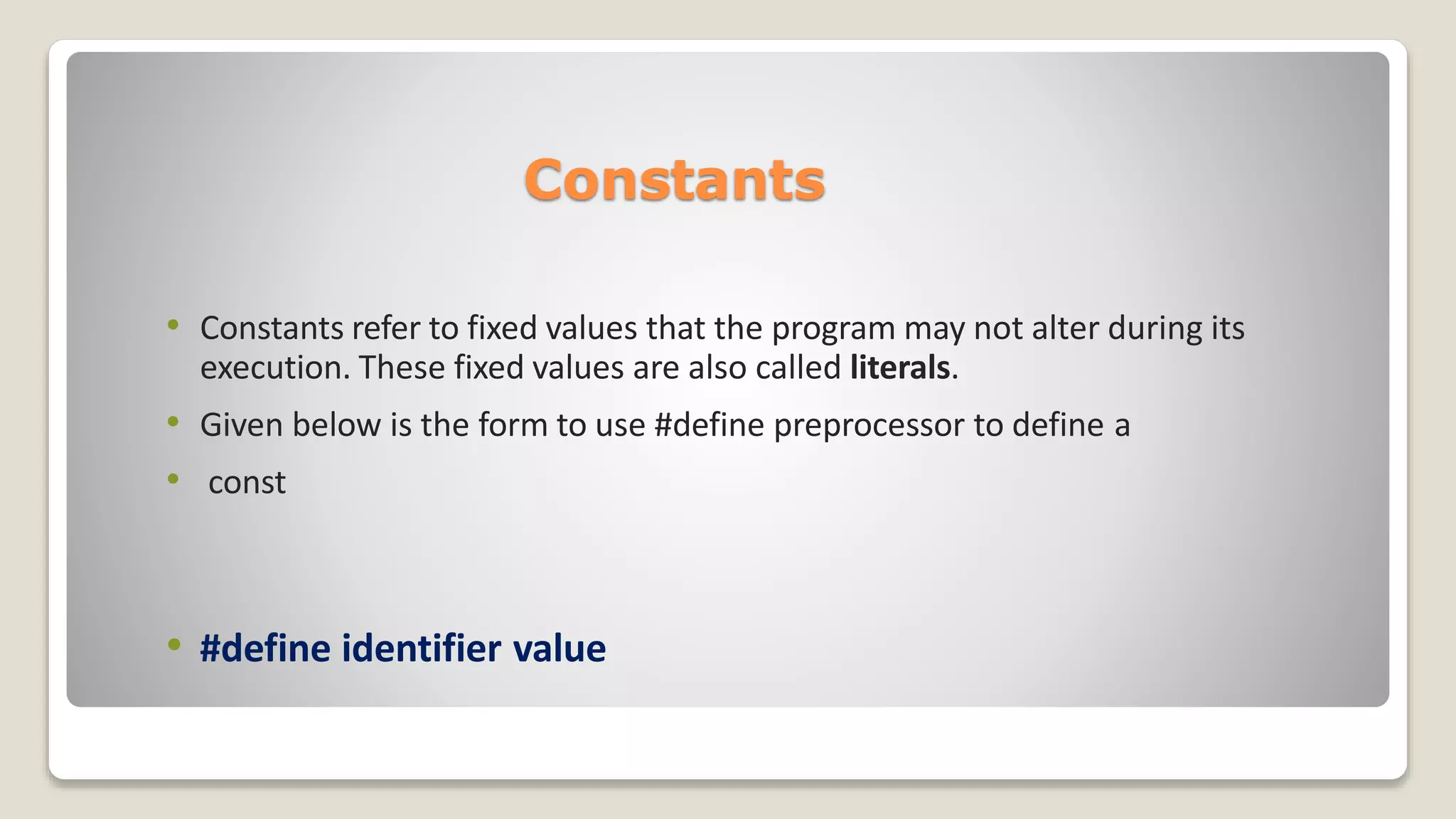 Basic Structure of C Language and Related Term | PPT