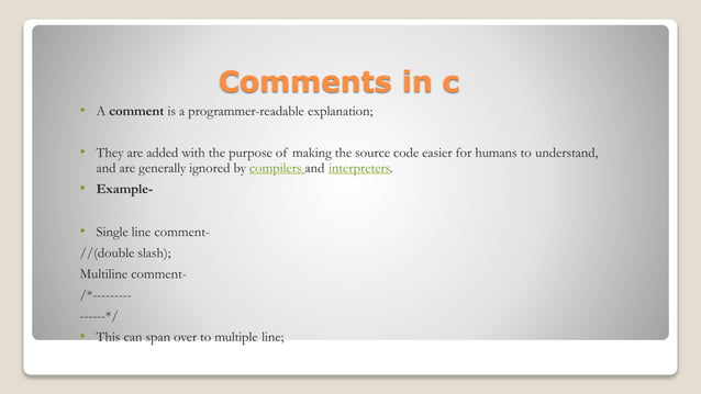 Basic Structure of C Language and Related Term | PPT