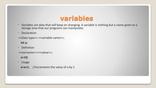 Basic Structure of C Language and Related Term | PPT
