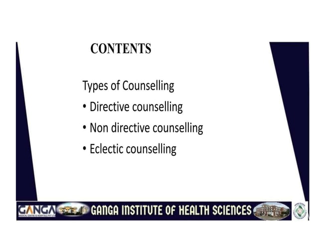 counselling definition ,types ,purpose,qualities ,nurses role | PPT