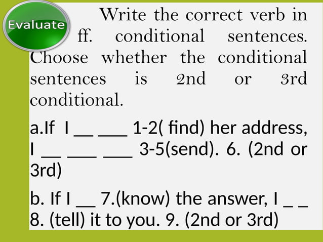2nd -3rd conditional in English 9 Quarter 2.pptx