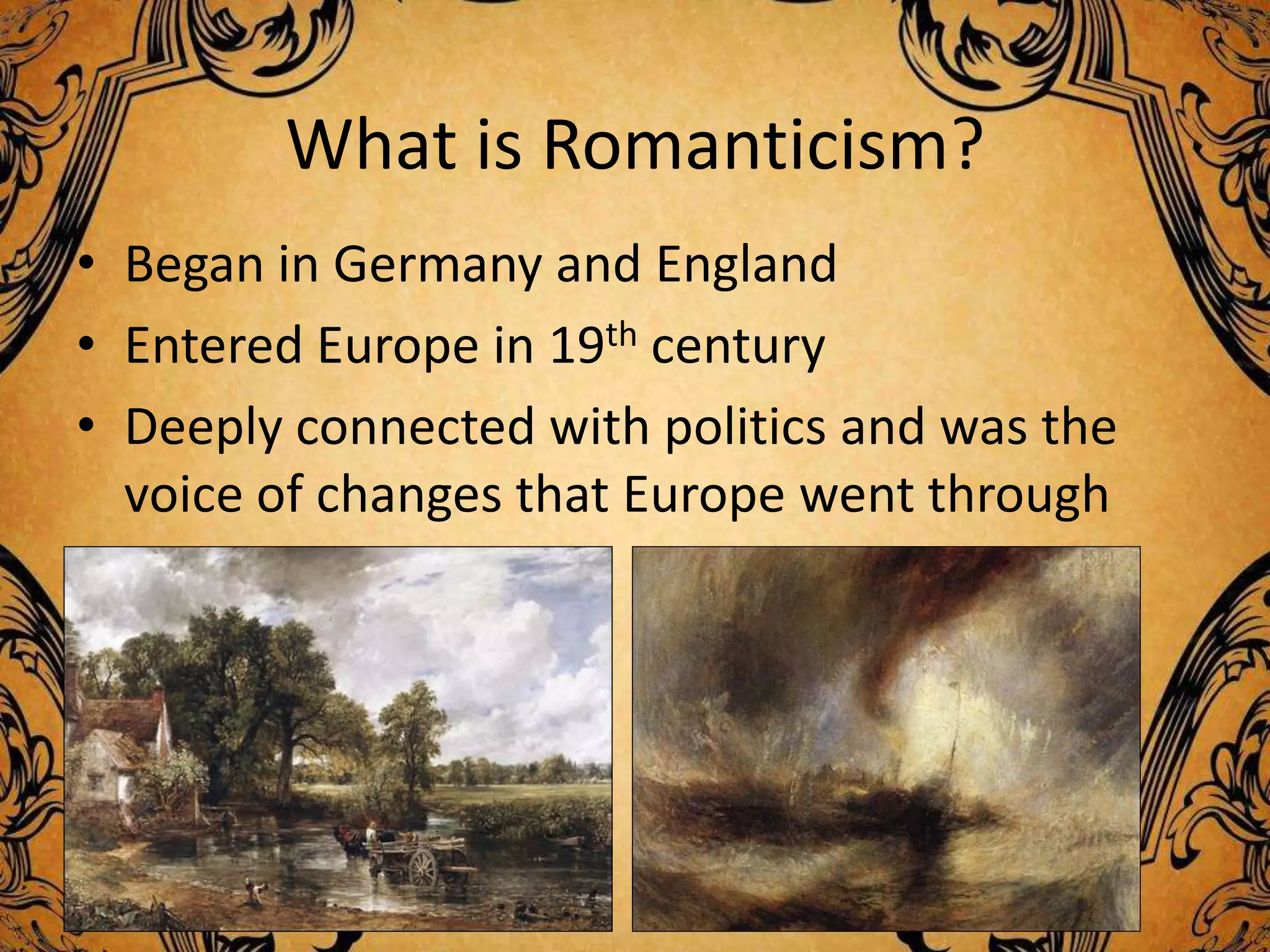 Realism, Romanticism, Impressionism Art His Presentation Lois, Pam ...