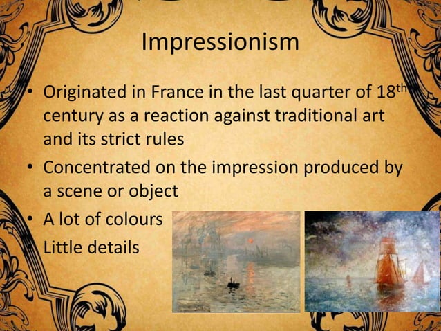 Realism, Romanticism, Impressionism Art His Presentation Lois, Pam ...