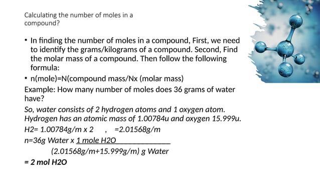 Moles Powerpoint Presentation in Science | PPT