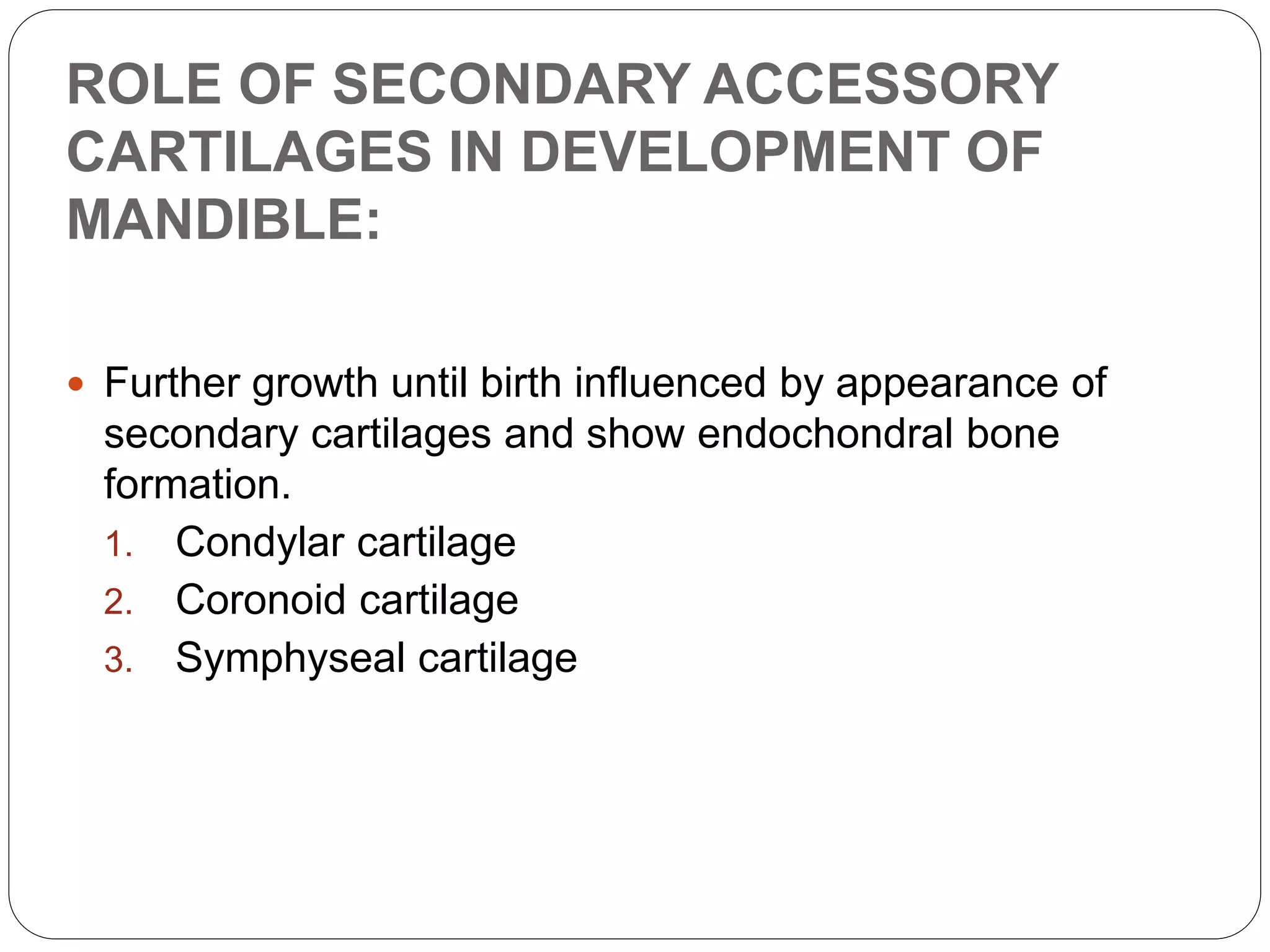 Development of mandible | PPTX