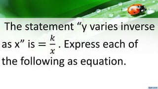inverse varition | PPTX