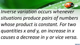 inverse varition | PPTX