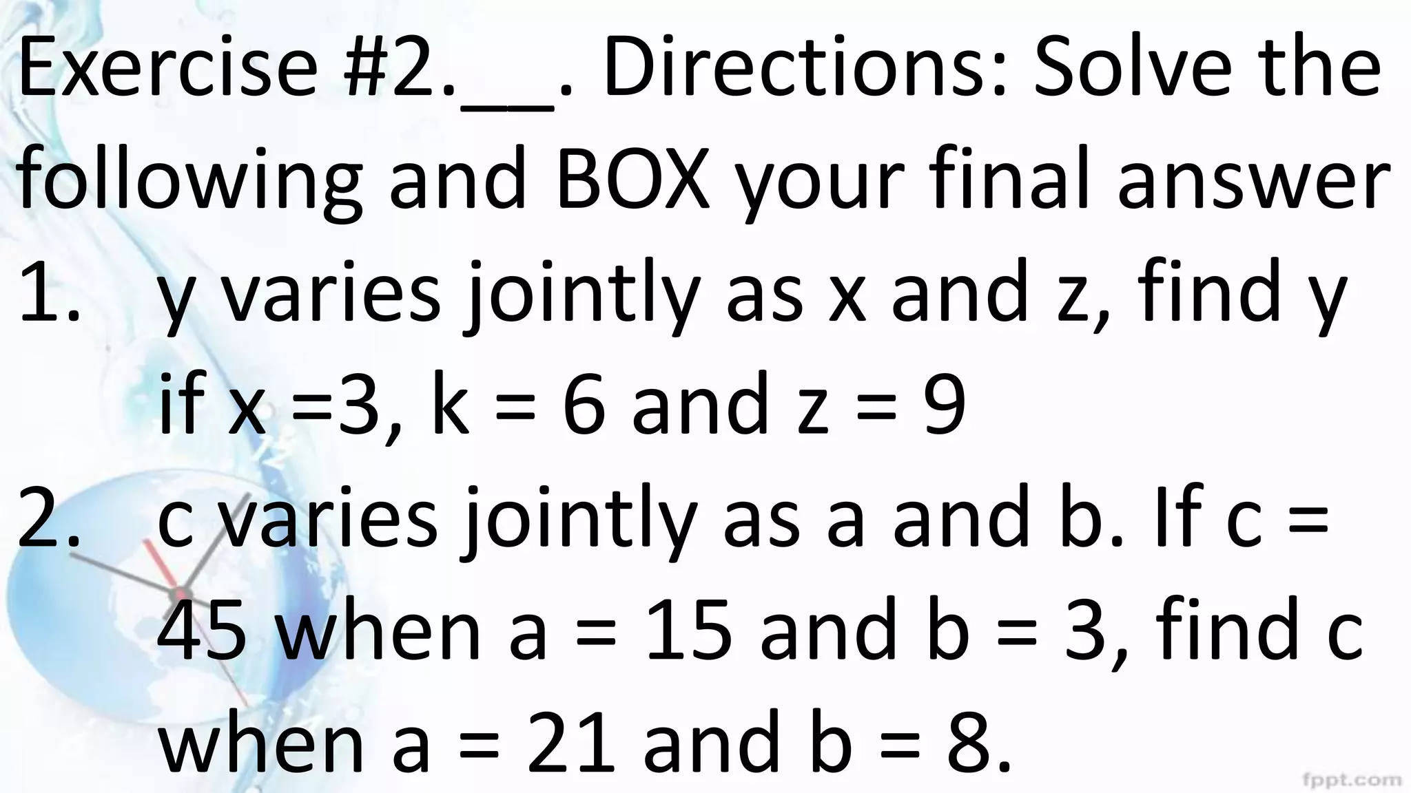 joint variation | PPTX