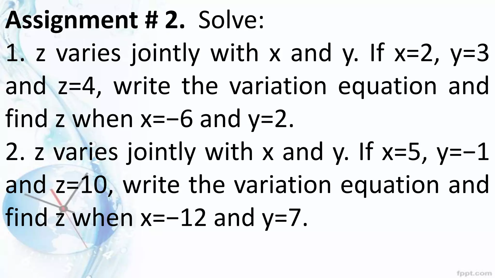 joint variation | PPTX