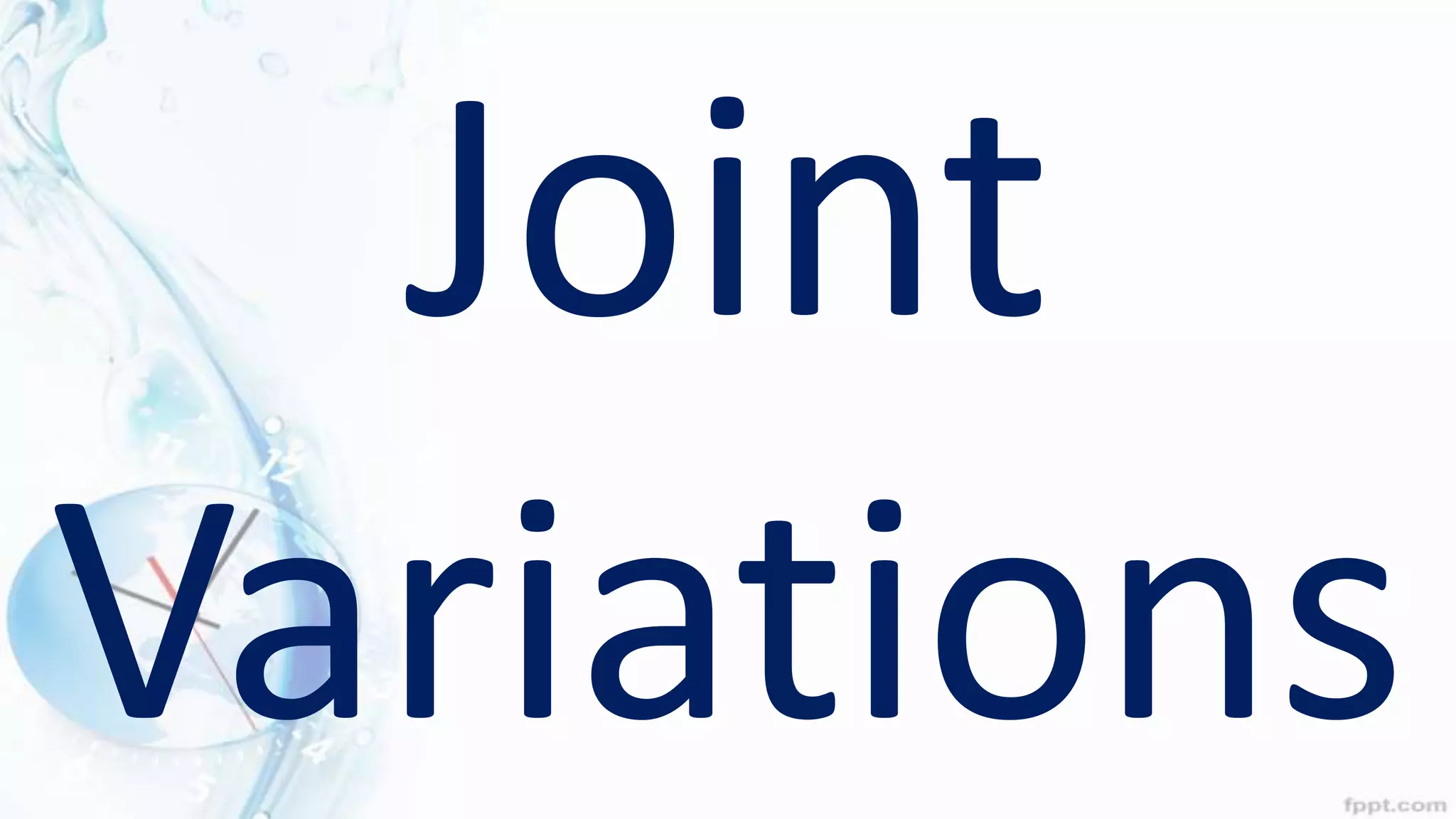 joint variation | PPTX