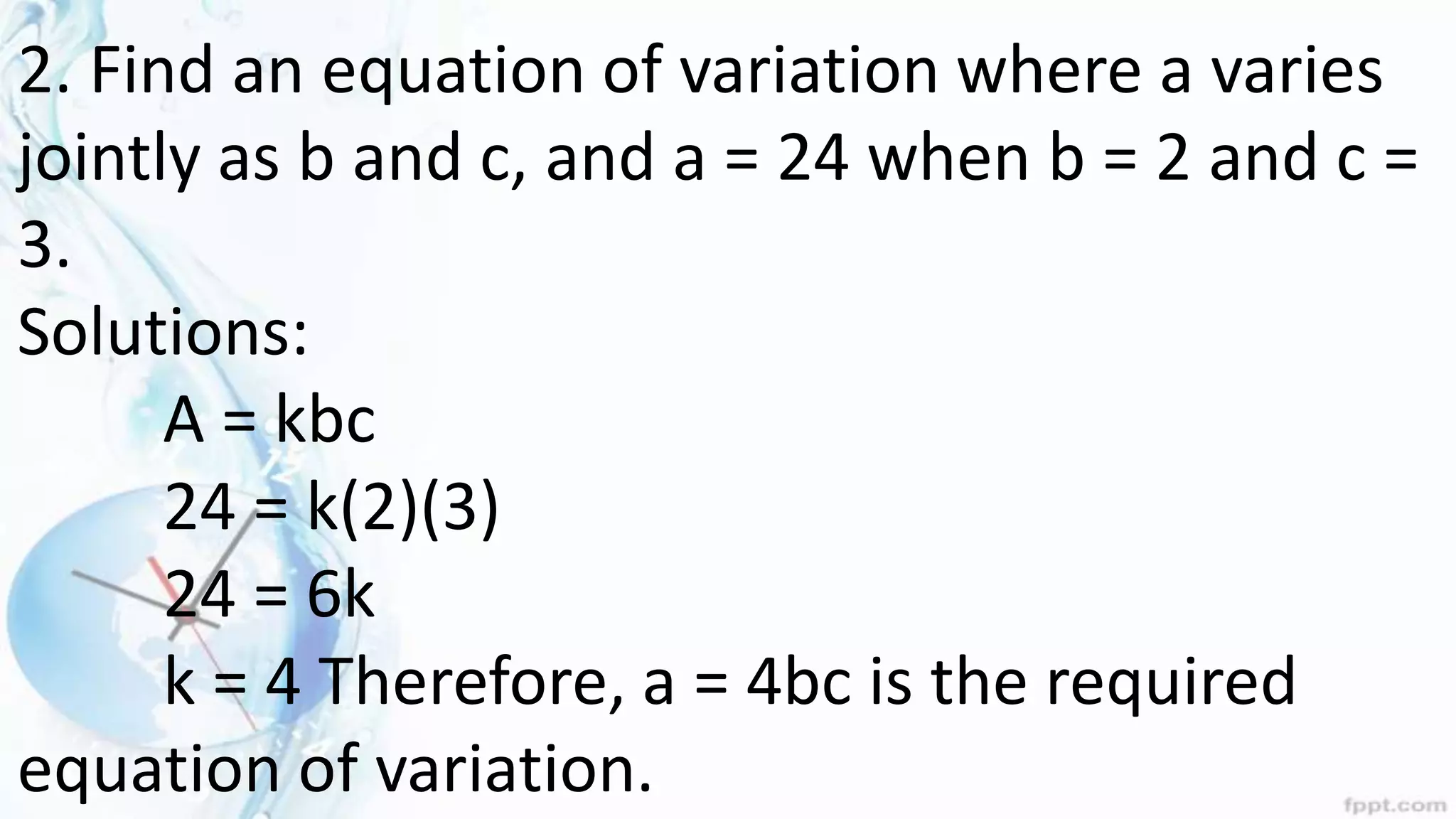 joint variation | PPTX