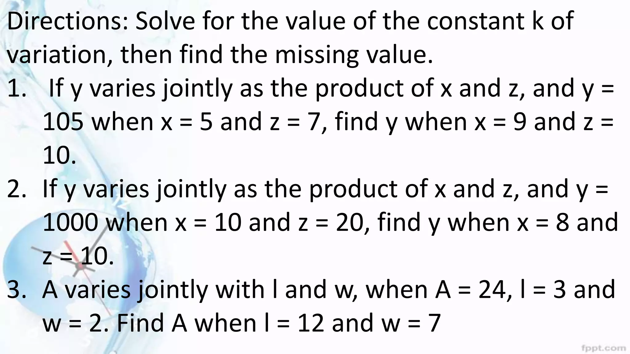 joint variation | PPTX