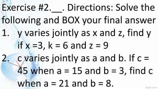 joint variation | PPTX