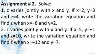 joint variation | PPTX