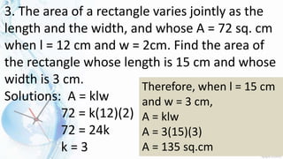 Joint Variation Example