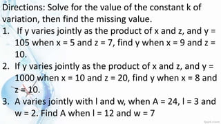 joint variation | PPTX