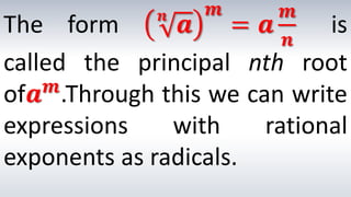 learning competency 4a. writes expressions with rational exponents as ...