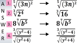 learning competency 4a. writes expressions with rational exponents as ...