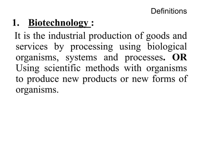 Introduction to Biotech | PPT