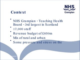 Workshop D: Janet Fraser & Ed Rennie, NHS Grampian | PPT