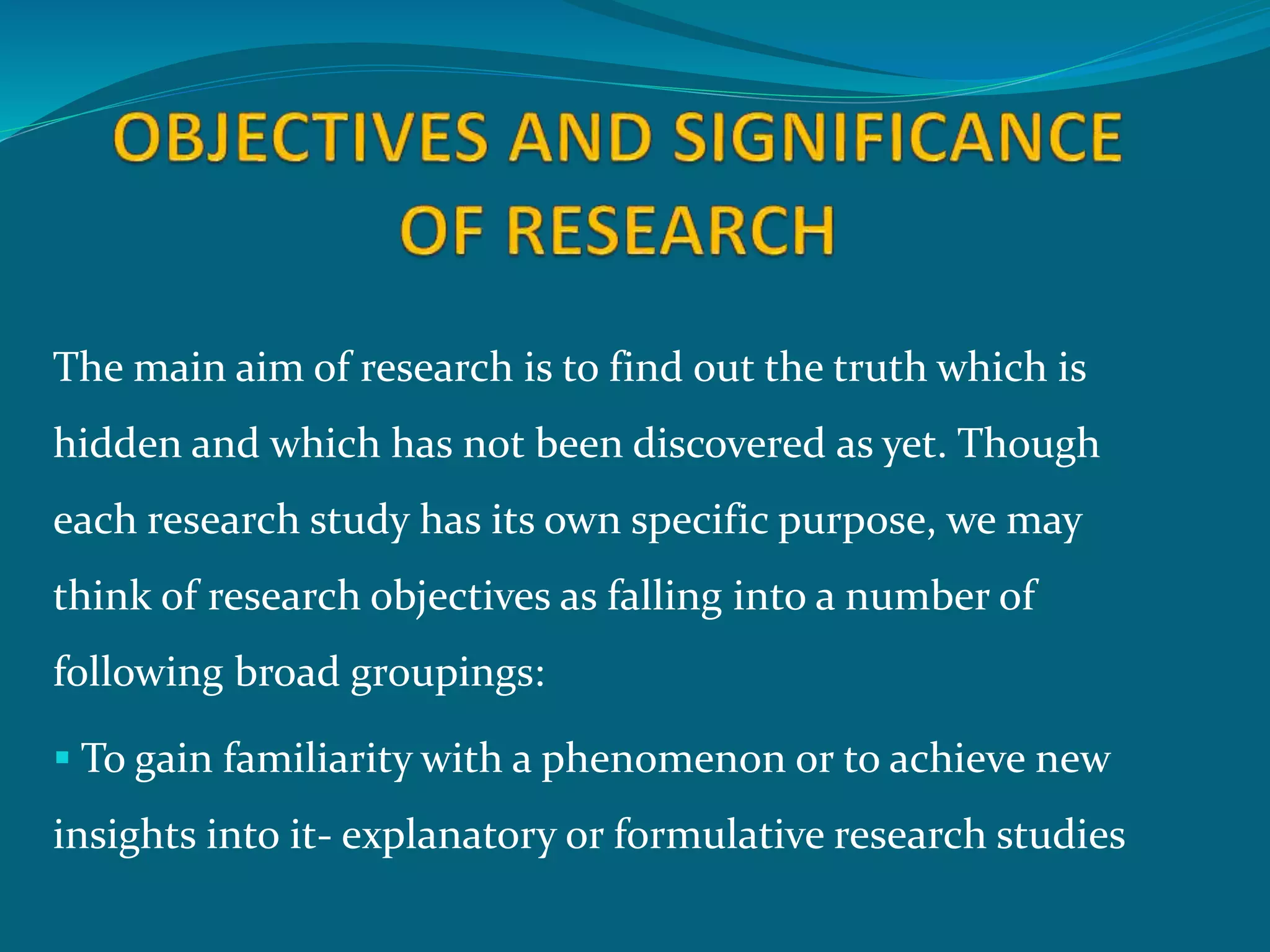 2nd objectives and significance of research | PPT