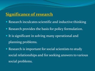 2nd objectives and significance of research | PPT