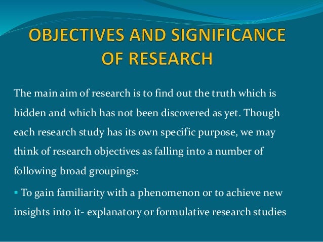 Significance Of Research