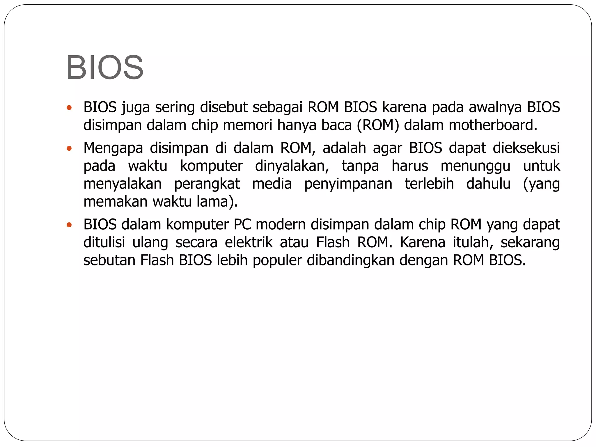 pengenalan bios & pc hardware diagnostic | PPTX