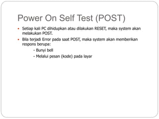 pengenalan bios & pc hardware diagnostic | PPTX