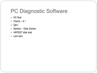 pengenalan bios & pc hardware diagnostic | PPTX