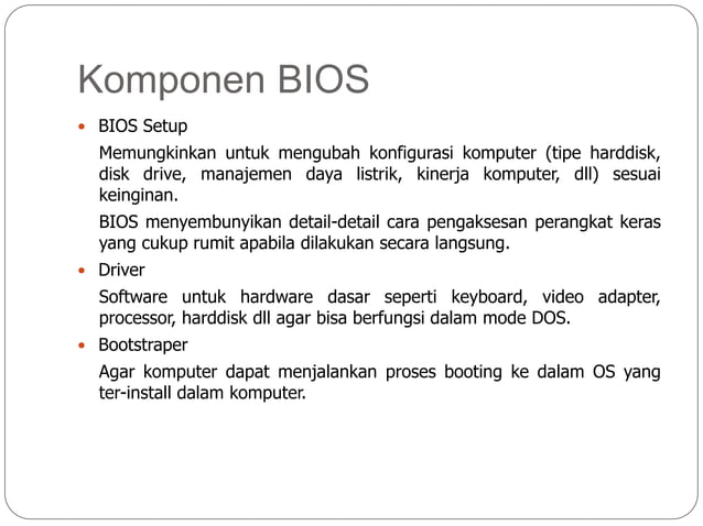 pengenalan bios & pc hardware diagnostic | PPTX