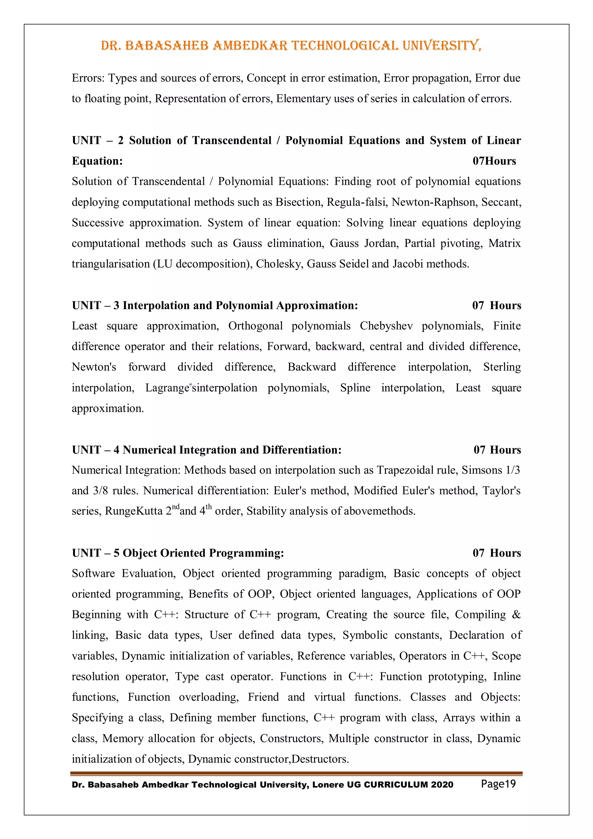 DBATU syllabus 2nd year-syllabus-extc-and-allied-branches-w.e.f-ay-2021-2022 (1) | PDF