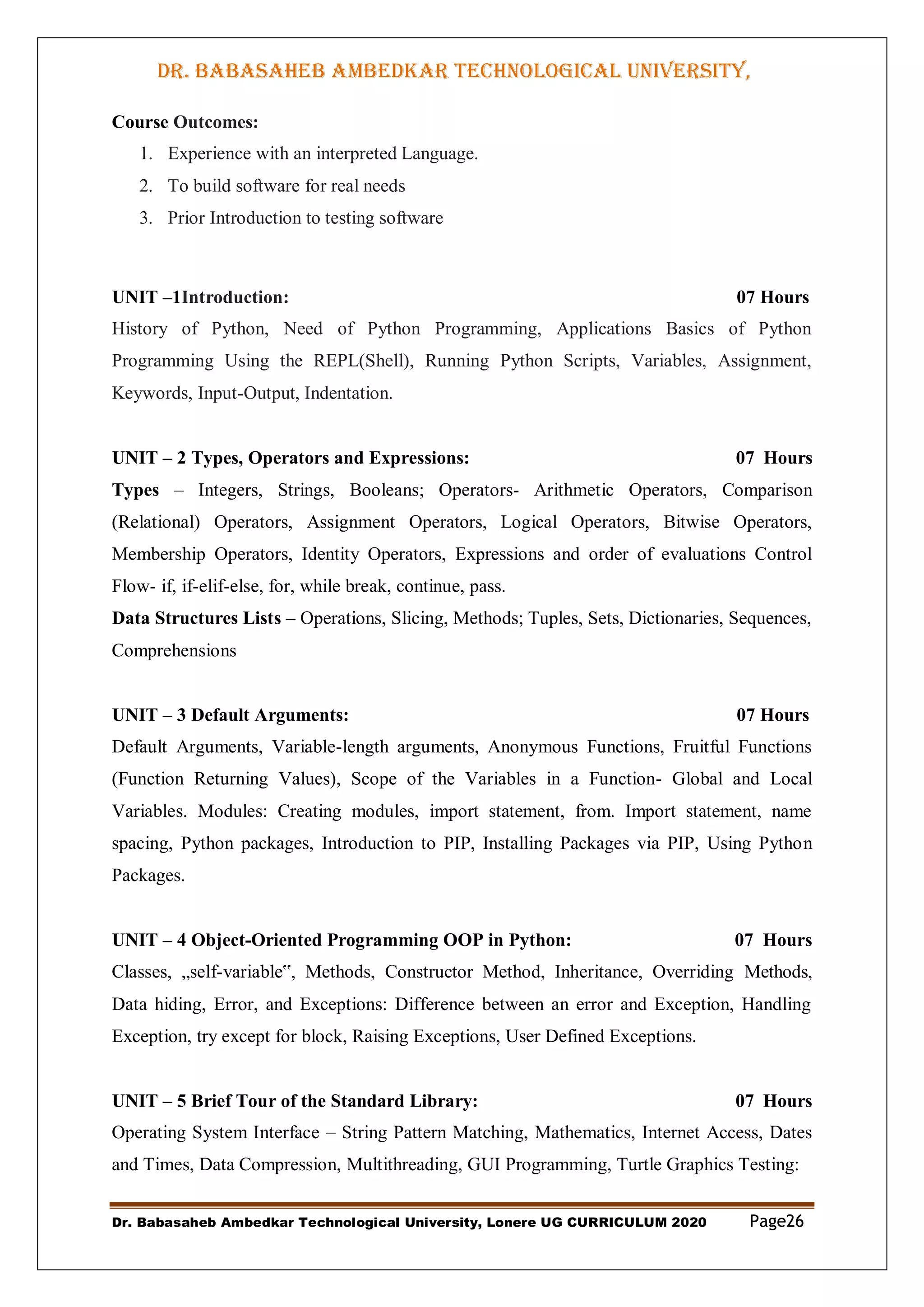 DBATU syllabus 2nd year-syllabus-extc-and-allied-branches-w.e.f-ay-2021-2022 (1) | PDF