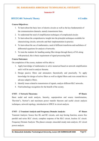 DBATU syllabus 2nd year-syllabus-extc-and-allied-branches-w.e.f-ay-2021 ...