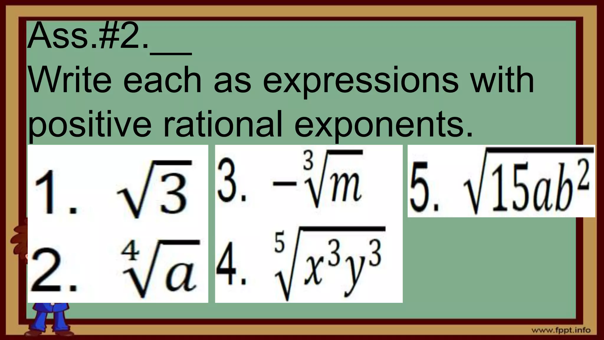 zero, negative and rational exponents | PPTX