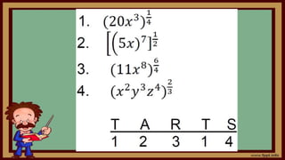 zero, negative and rational exponents | PPTX
