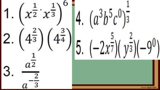 zero, negative and rational exponents | PPTX