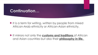 Intro to Afro Asian focusing Literature .pptx