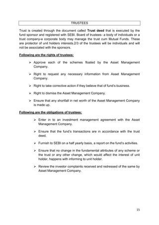Mutual Fund A case study on HDFC Mutual Fund Asset Management Company ...