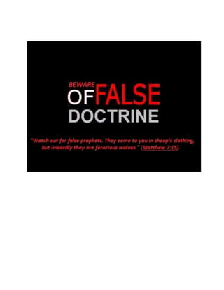 2nd April 2017 - Beware of false Doctrine | PDF