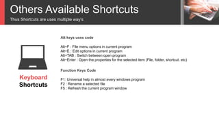 Important Shortcut Keys of Computer keyboard | PPTX