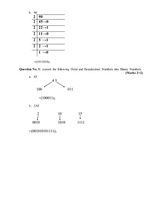 Binary Number into Decimal Numbers | PDF