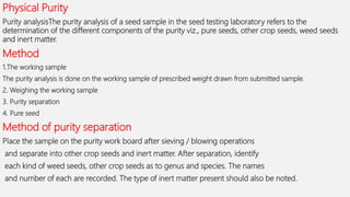 Seed Viability Testing | PPTX