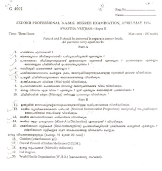 2nd bams Question - swasthavritha ii | PDF