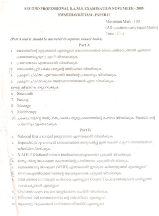 2nd bams Question - swasthavritha ii | PDF