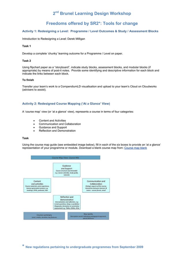 2nd brunel learning design workshop draft3 | PDF